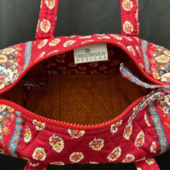 Vera Bradley | Bags | Vintage Vera Bradley Red Duffle Bag | Poshmark